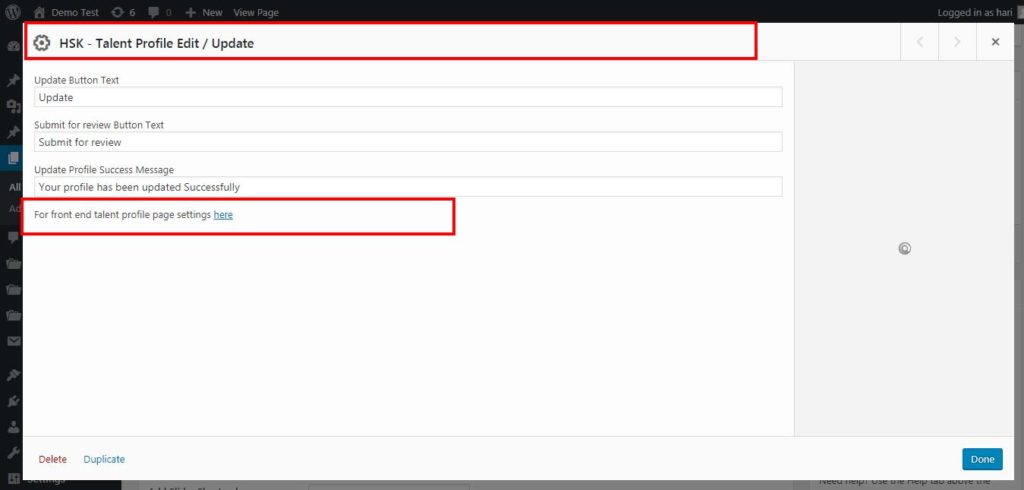 How To Create Frontend Talent Edit Update Sites Spark Support Forum