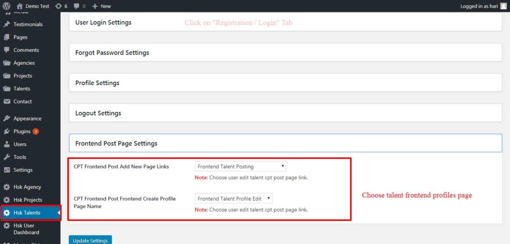 How To Create Frontend Talent Edit Update Sites Spark Support Forum